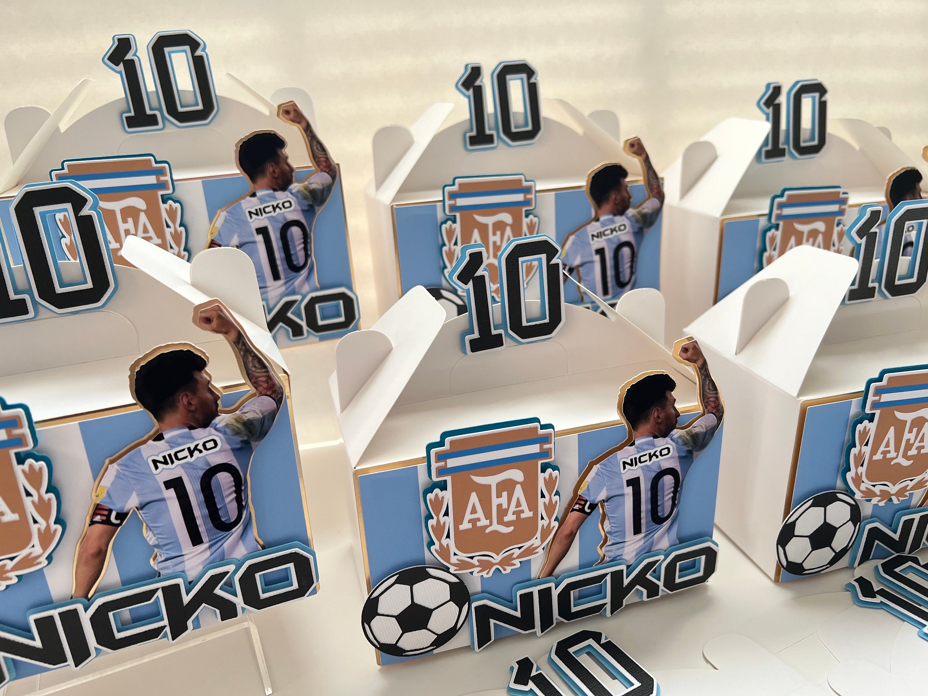 Messi Favor Boxes, Messi Gable Box, Messi Birthday /argentina Birthday ...
