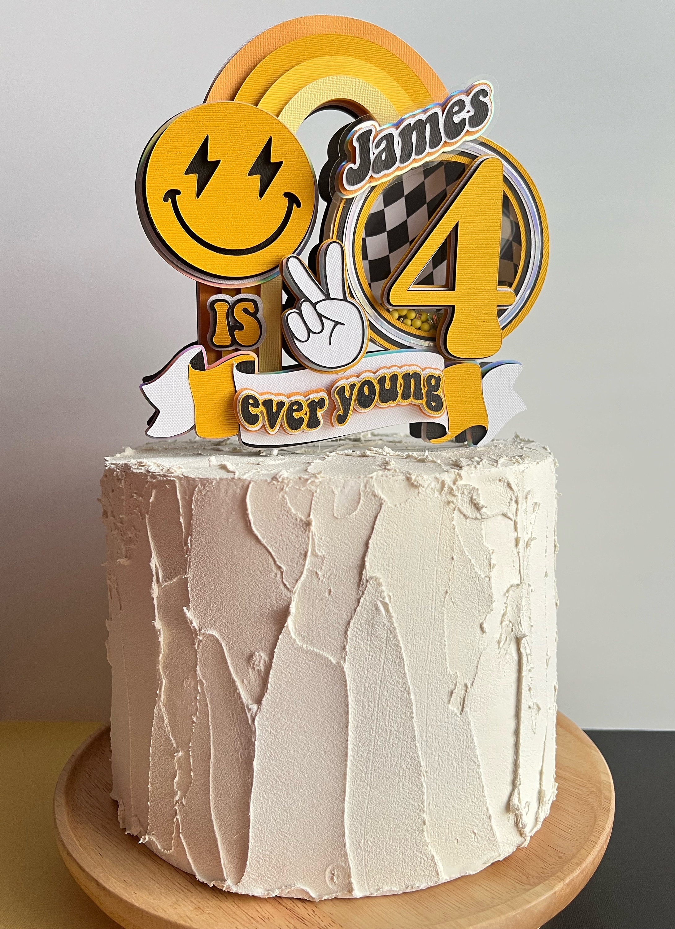 Four Ever Young Caketopper 4 Ever Young Party Four Boy Birthday Cake ...