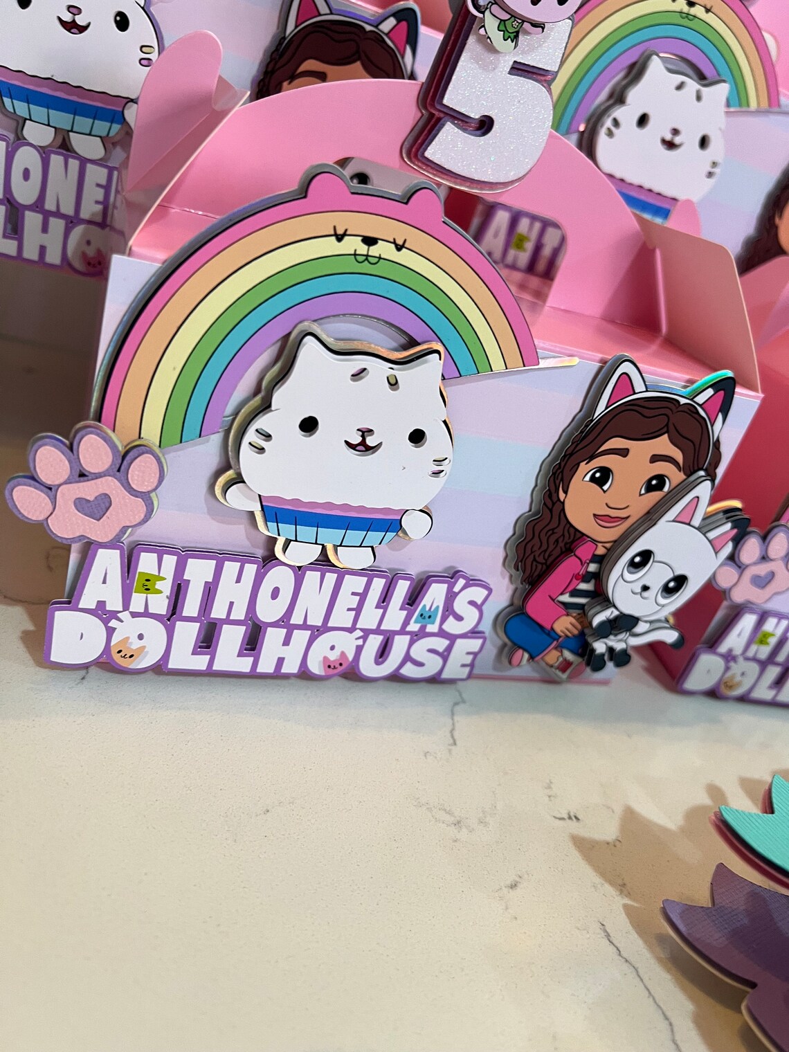 Doll Favor Boxes, Gable Box, Dollie Favor Box Birthday, Kitty Favor Box ...