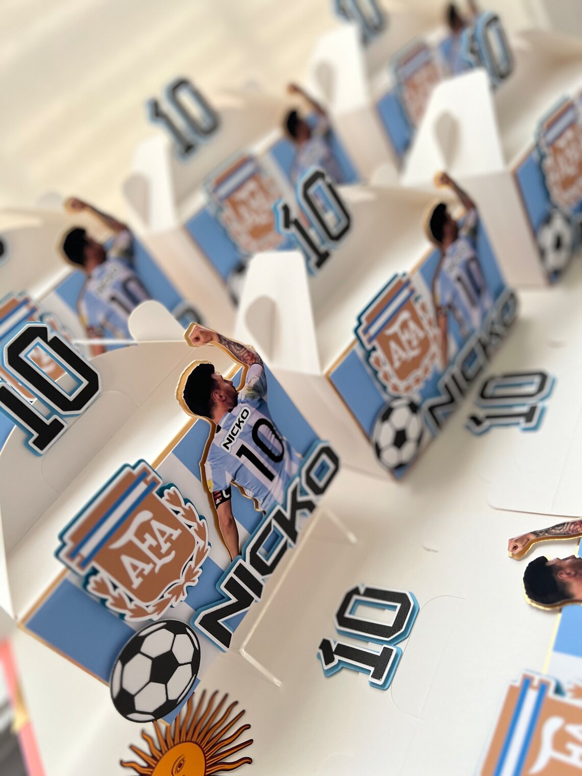 Messi Favor Boxes, Messi Gable Box, Messi Birthday /argentina Birthday ...
