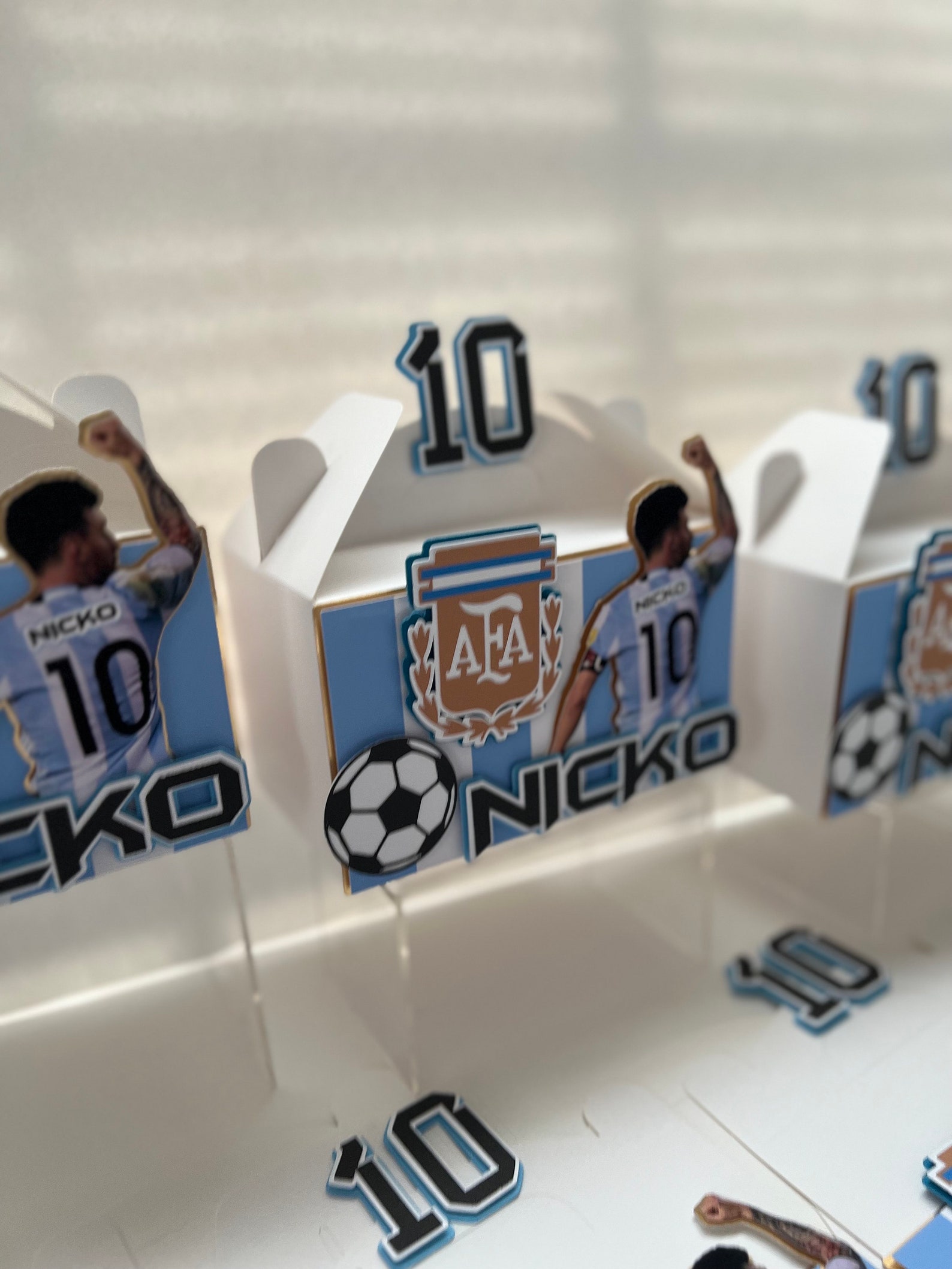 Messi Favor Boxes, Messi Gable Box, Messi Birthday /argentina Birthday ...