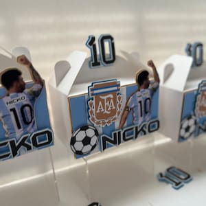 Messi Favor Boxes, Messi Gable Box, Messi Birthday /argentina Birthday ...
