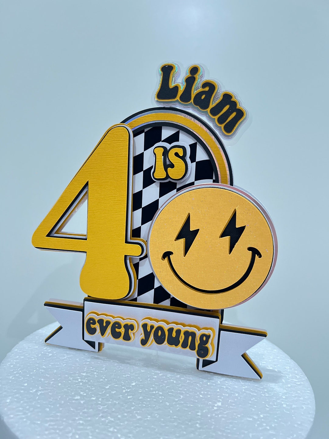 Four Ever Young Caketopper 4 Ever Young Party Four Boy Birthday Cake ...