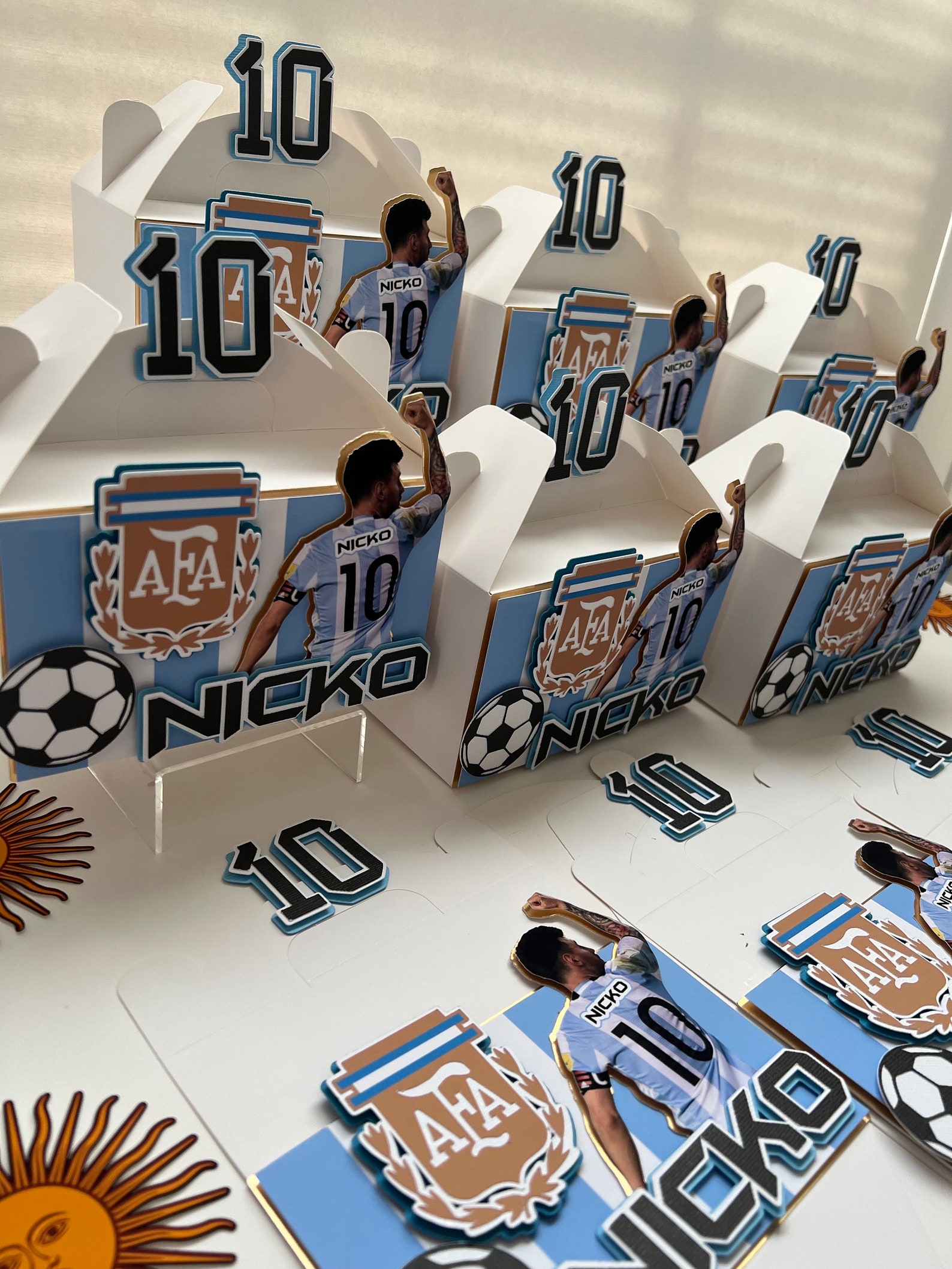 Messi Favor Boxes, Messi Gable Box, Messi Birthday /argentina Birthday ...