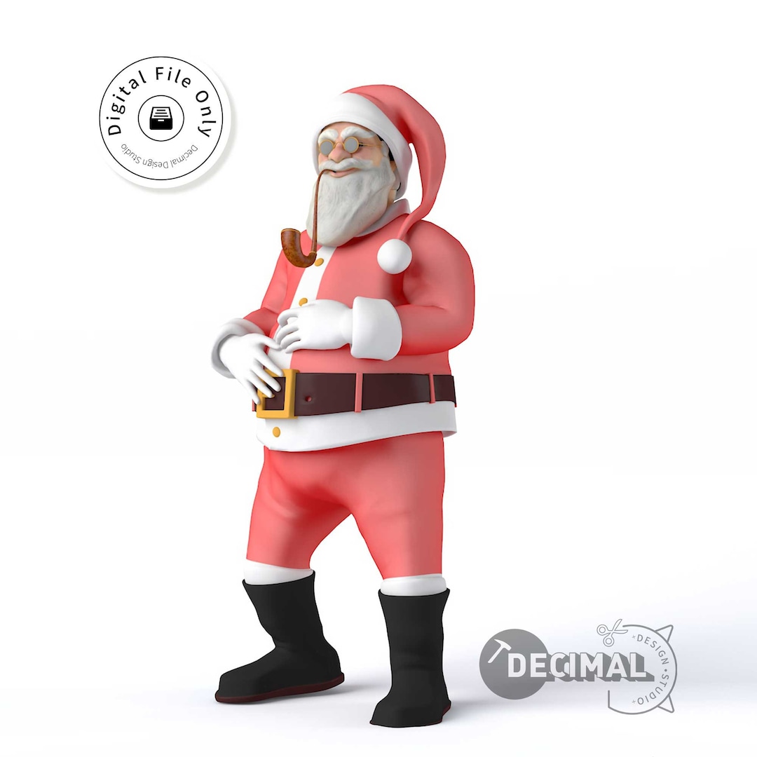 Santa Claus 3D Print Model (STL File) - Etsy