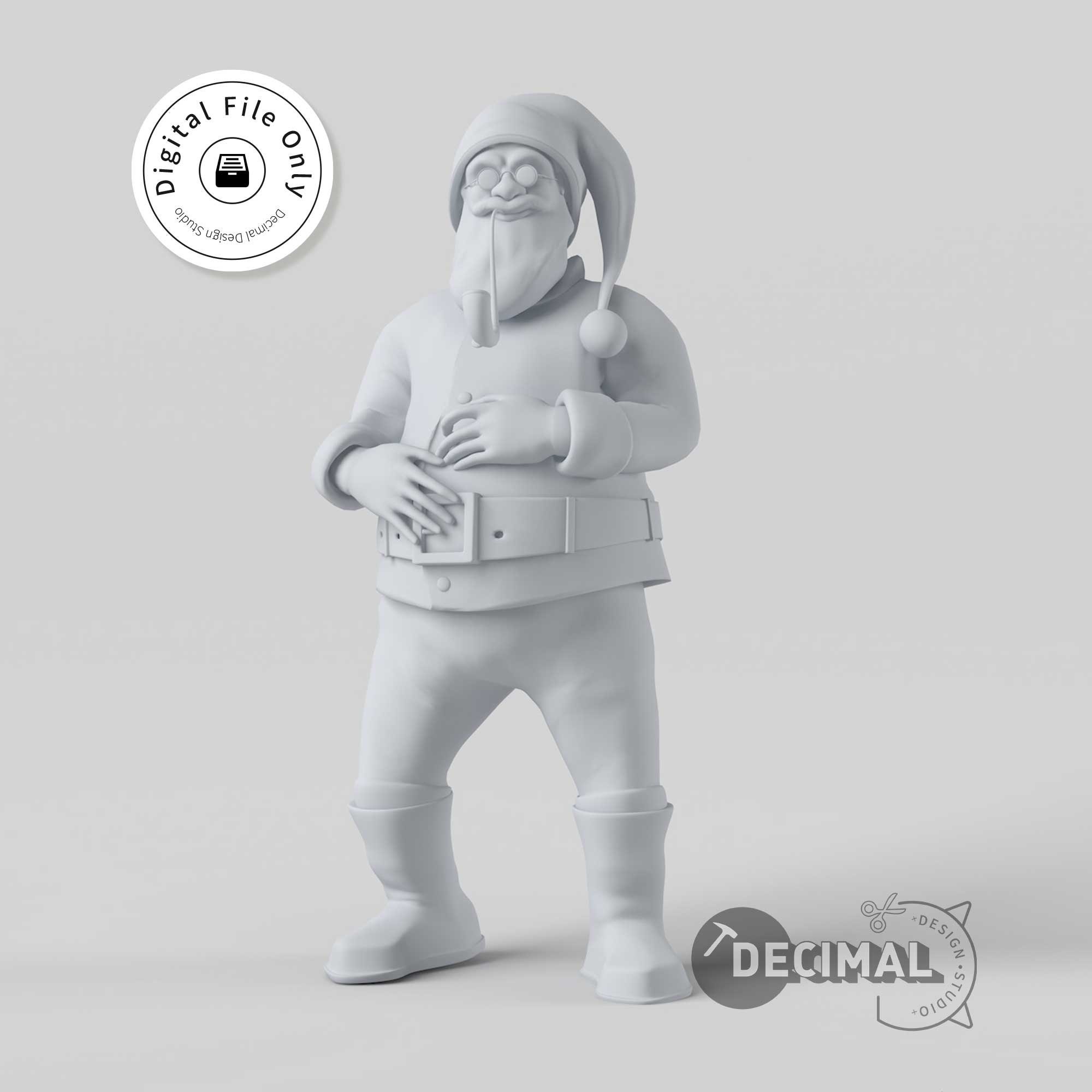 Santa Claus 3D Print Model (STL File) - Etsy