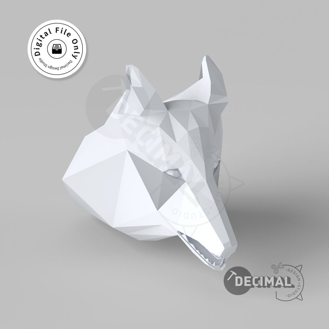 Low Poly Wolf Head 3D Model Low Poly Animal Wolf 3D Model Wolf Head ...