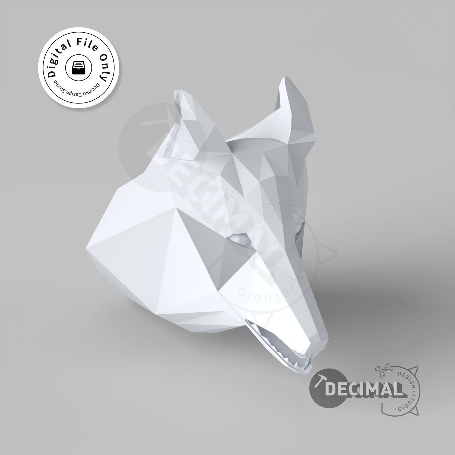 Low Poly Wolf Head 3D Model Low Poly Animal Wolf 3D Model Wolf Head ...