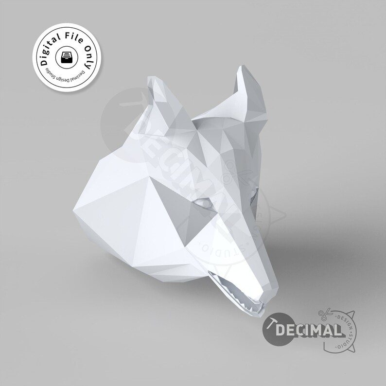 Low Poly Wolf Head 3D Model Low Poly Animal Wolf 3D Model Wolf Head ...