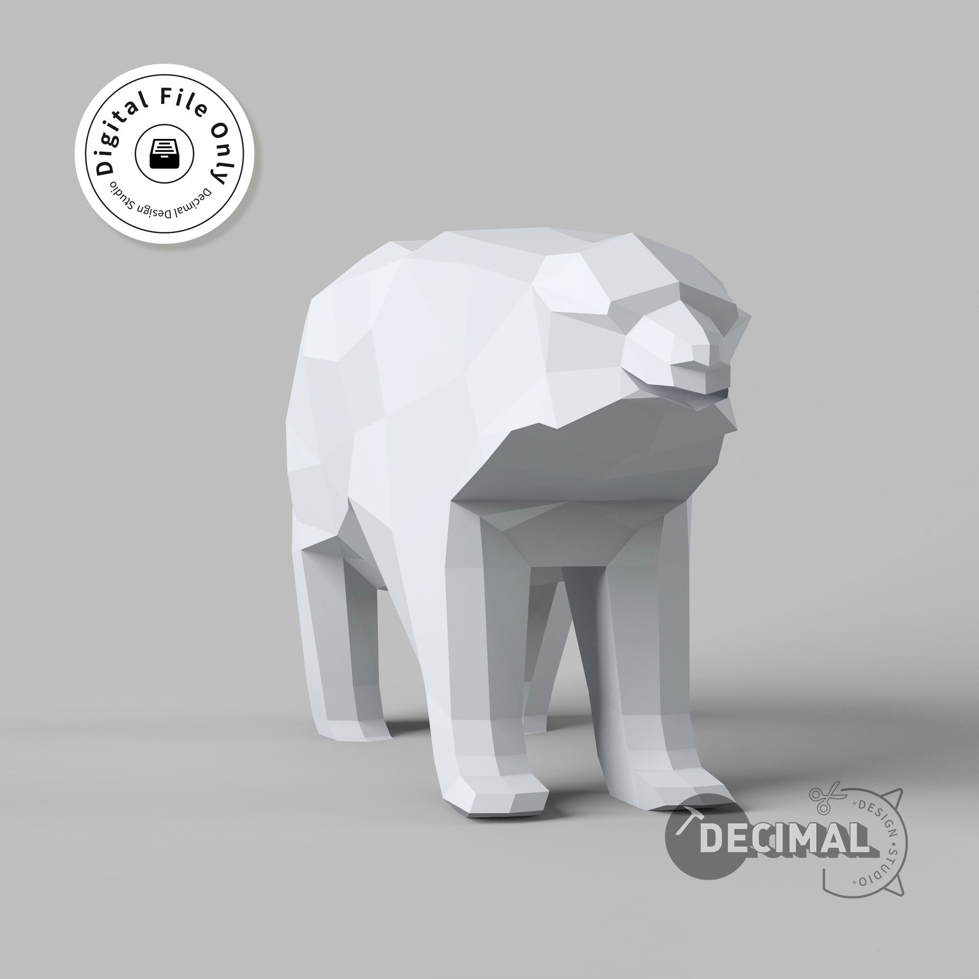 Low Poly Bear | Low Poly Animal | Bear 3D Model | Bear Statue STL 3D ...