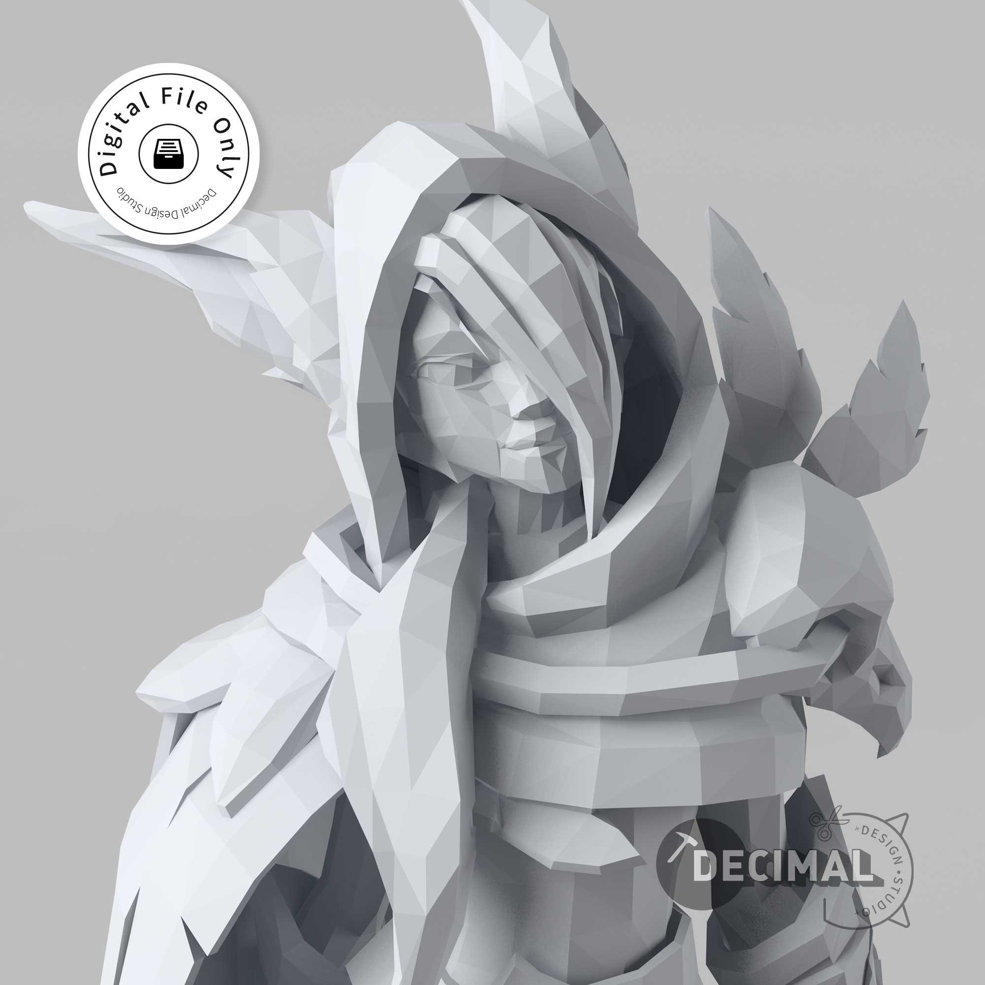 LOL Low Poly Lol Low Poly Xayah Lol Xayah Xayah 3D Model Xayah STL 3D ...
