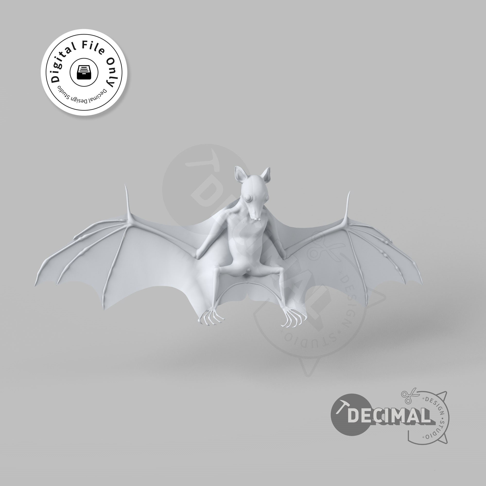 Halloween Bat 3D Model: Printable STL File (digital Download) - Etsy