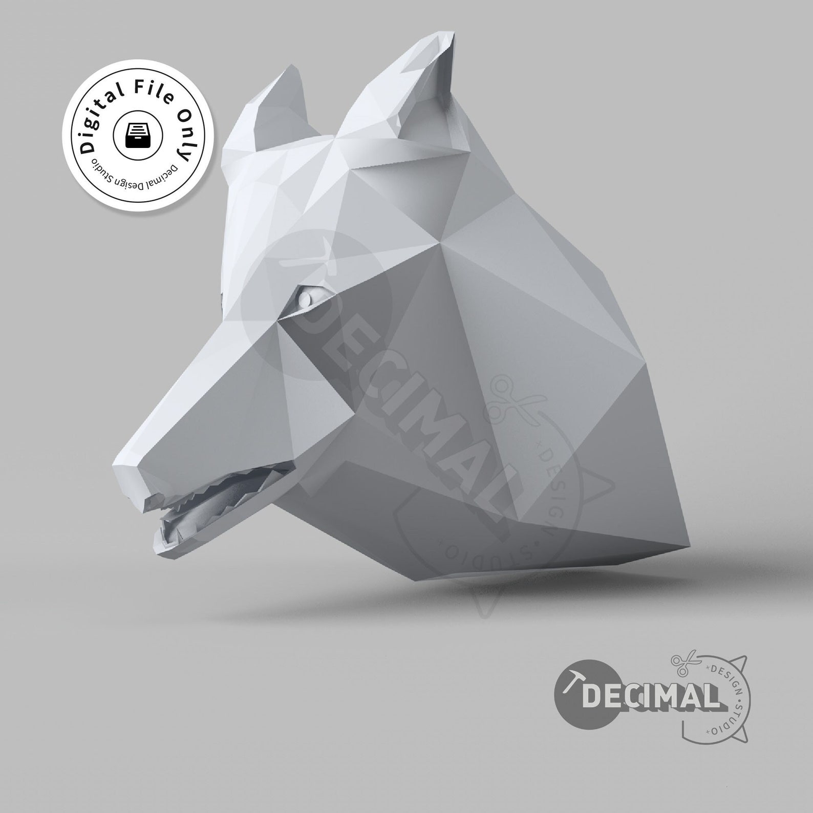 Low Poly Wolf Head 3D Model Low Poly Animal Wolf 3D Model - Etsy
