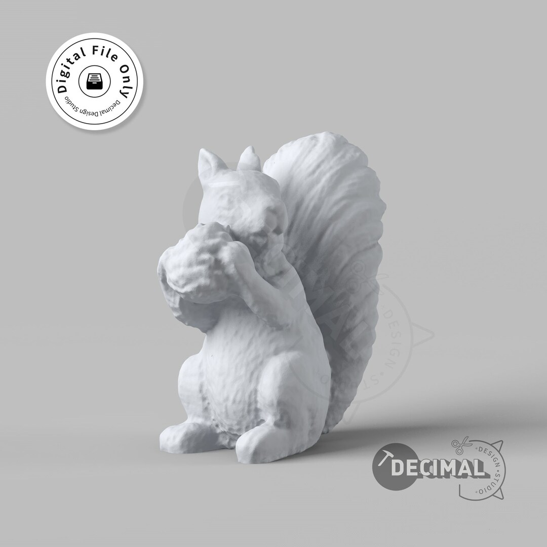 Christmas Squirrel 3D Model: STL File for 3D Printing - Etsy