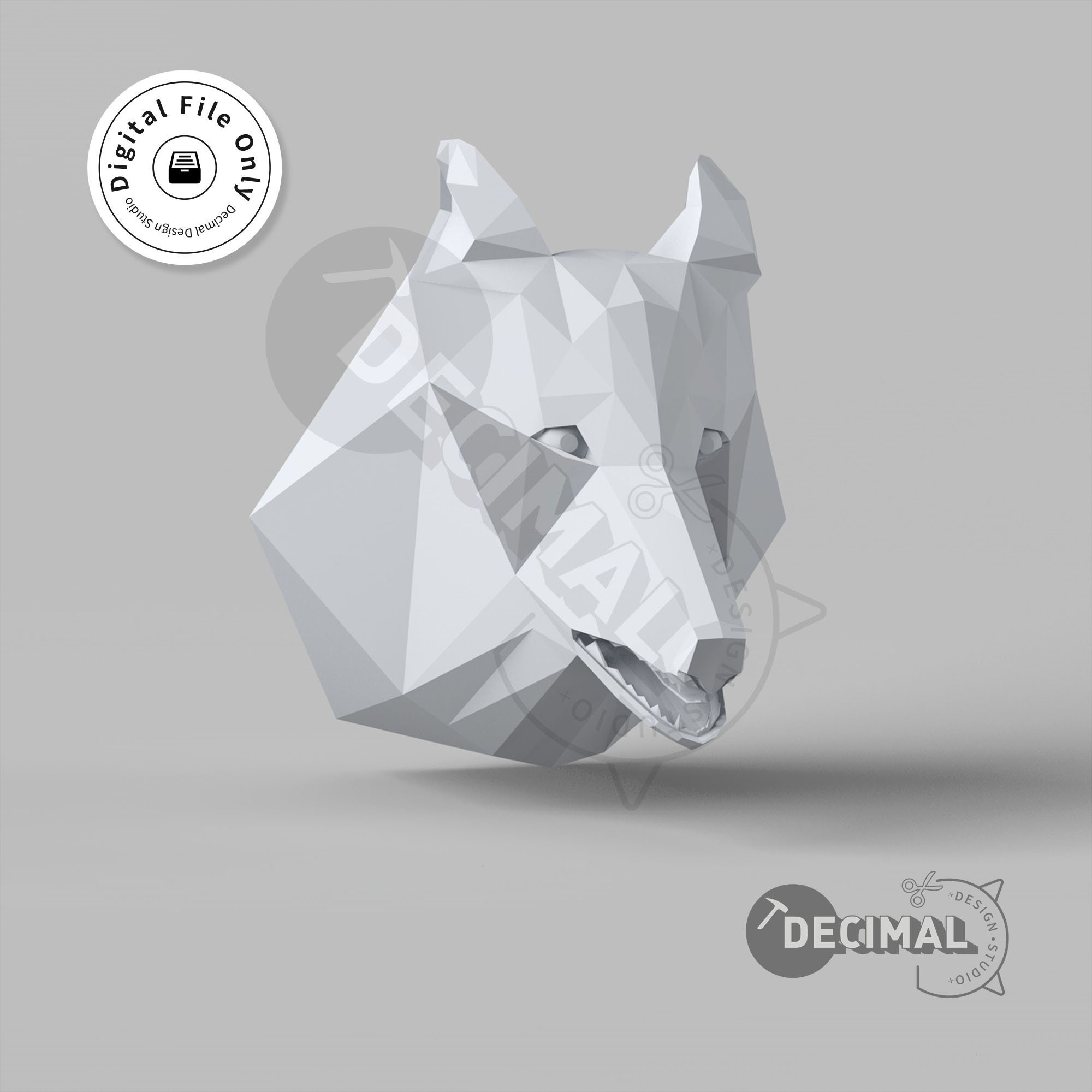 Low Poly Wolf Head 3D Model | Low Poly Animal | Wolf 3D Model | Wolf ...