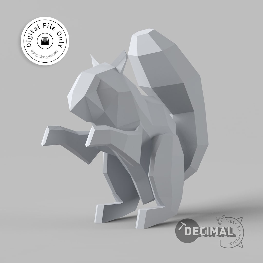 Low Poly Squirrel 3D Model: STL File (digital Download) - Etsy