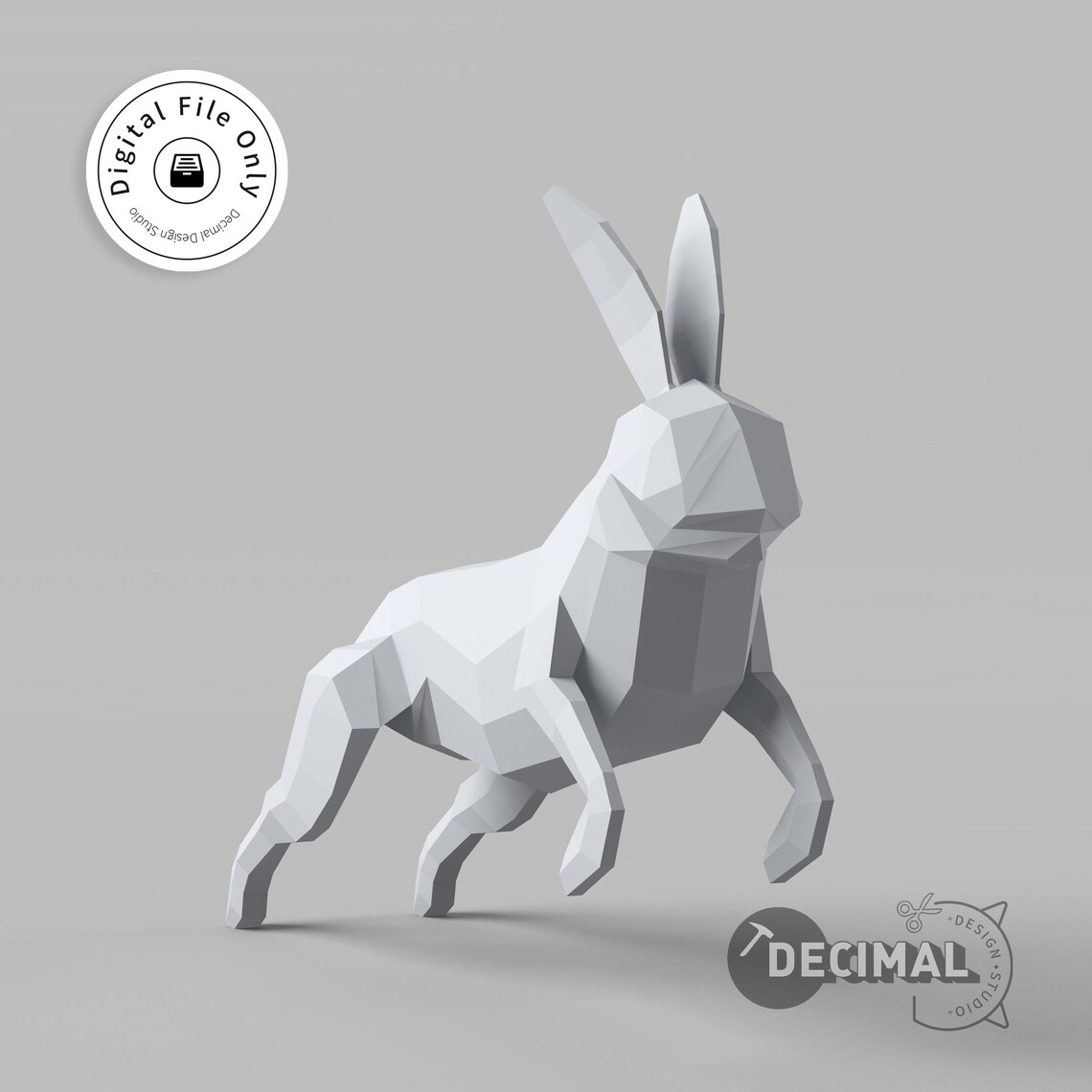 Low Poly Rabbit Low Poly Animal Rabbit 3D Model rabbit | Etsy