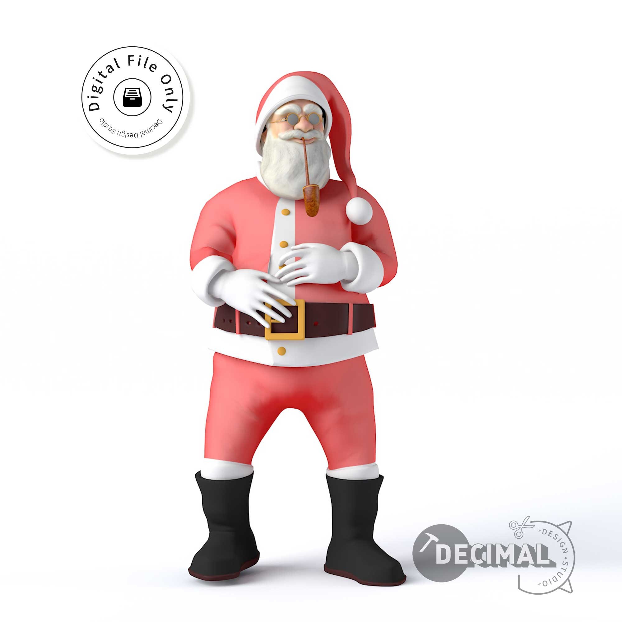 Santa Claus 3D Print Model (STL File) - Etsy