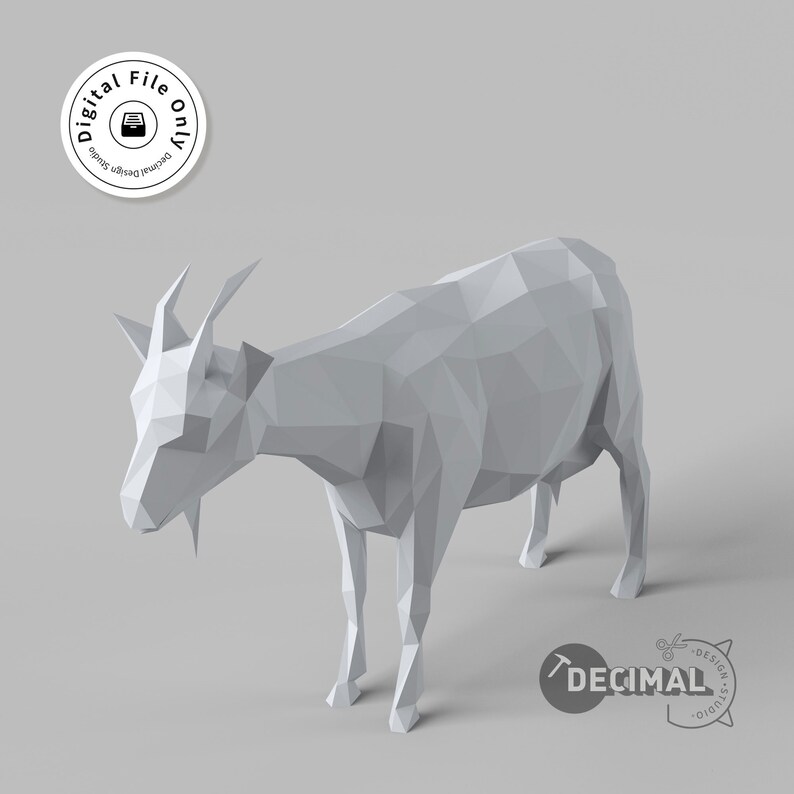 Low Poly Goat 3D Model: STL File for 3D Printing (digital Download ...