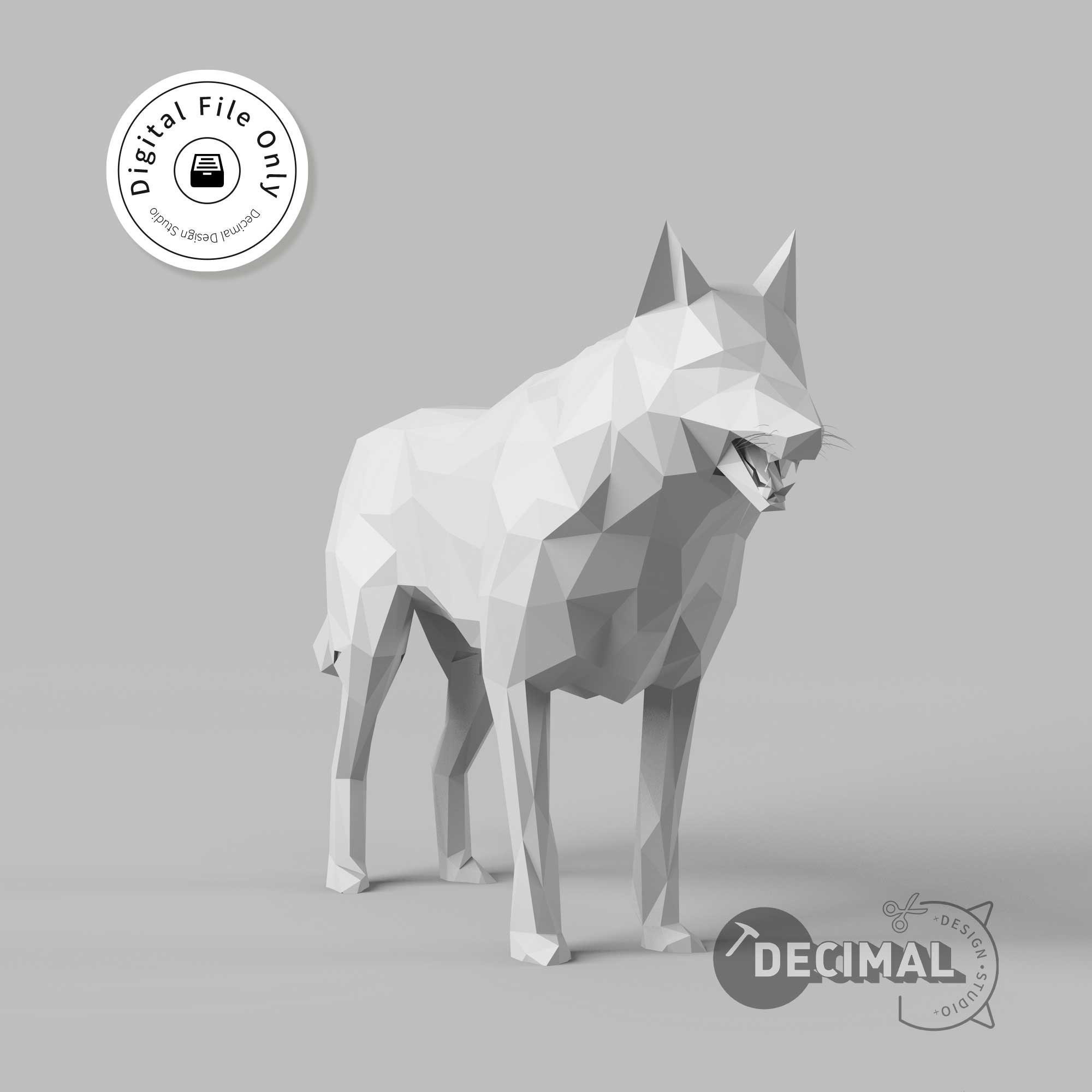 Low Poly Low Poly Wolf 3D Model Wolf STL 3D Print Model Wolf 3D ...