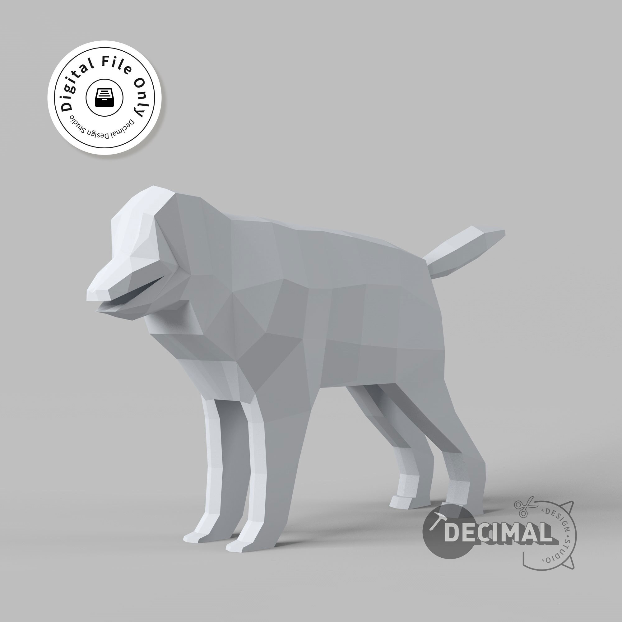 Low Poly Saintbernard | Low Poly Saintbernardr 3D Model | Dog STL 3D ...