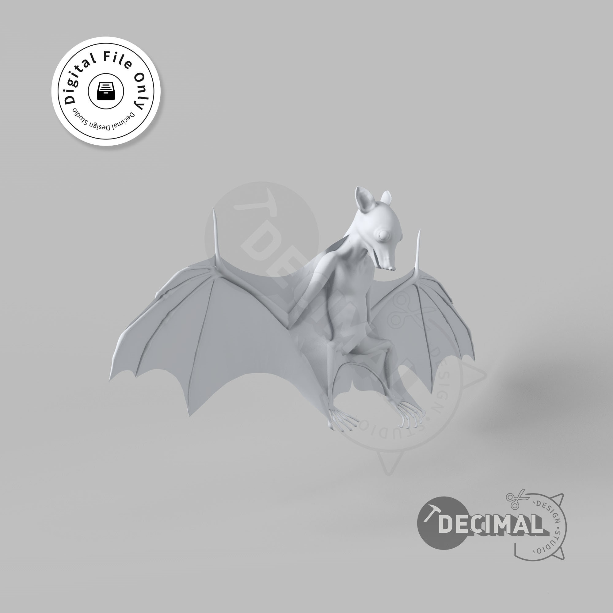 Halloween Bat 3D Model: Printable STL File (digital Download) - Etsy