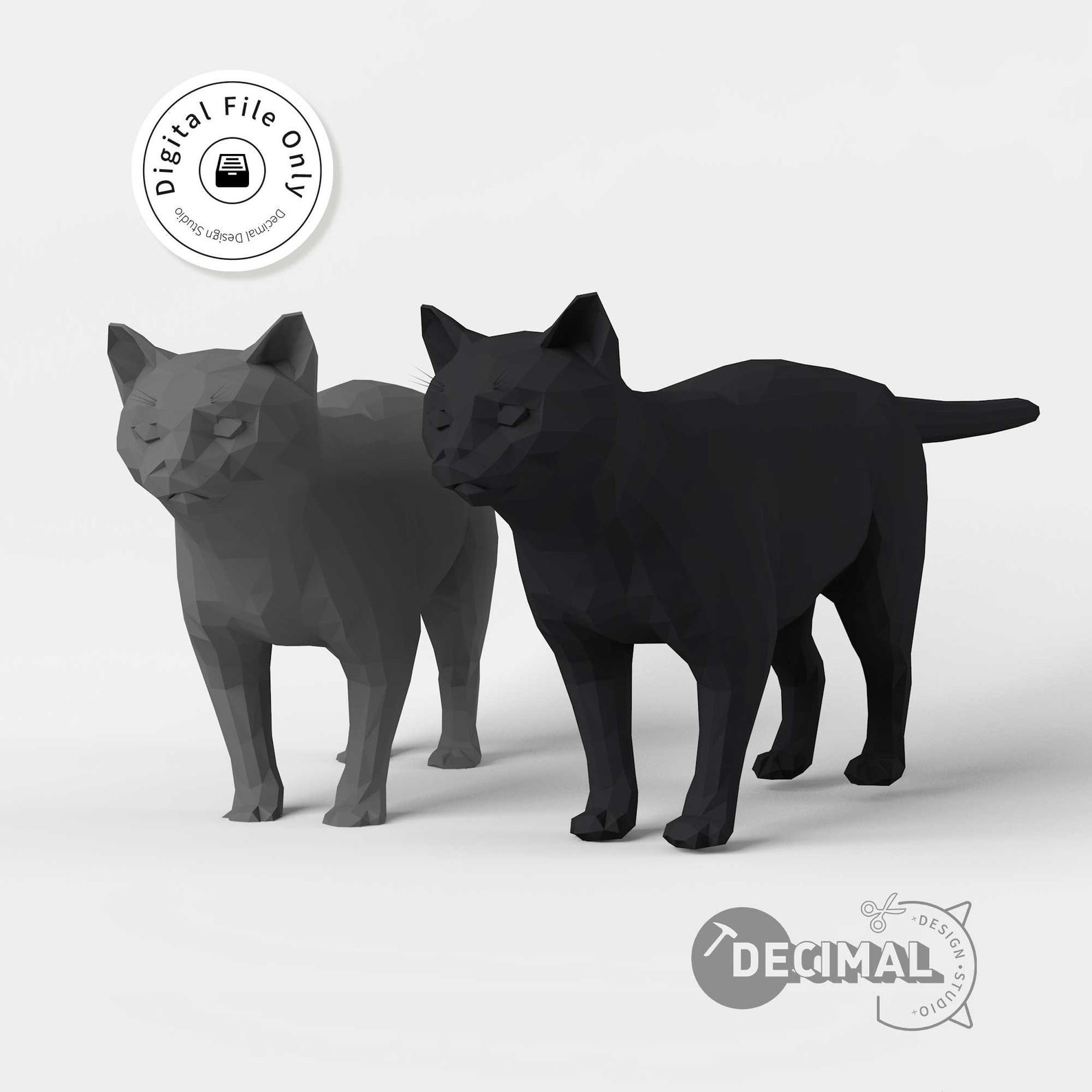 Cat 3D Model | Cat Statue STL 3D Print Model | Pet 3D Model | Free ...