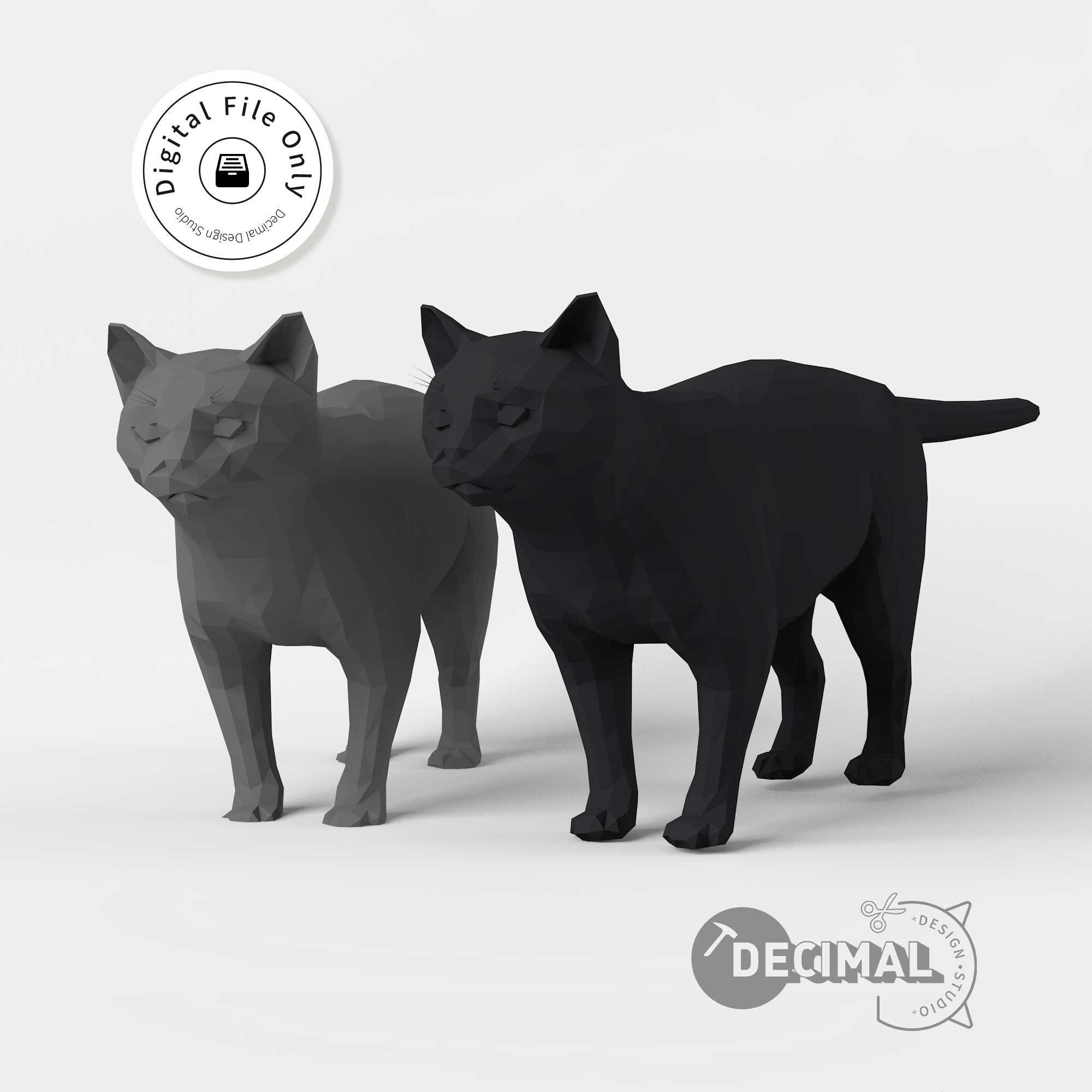 Cat 3D Model | Cat Statue STL 3D Print Model | Pet 3D Model | Free ...