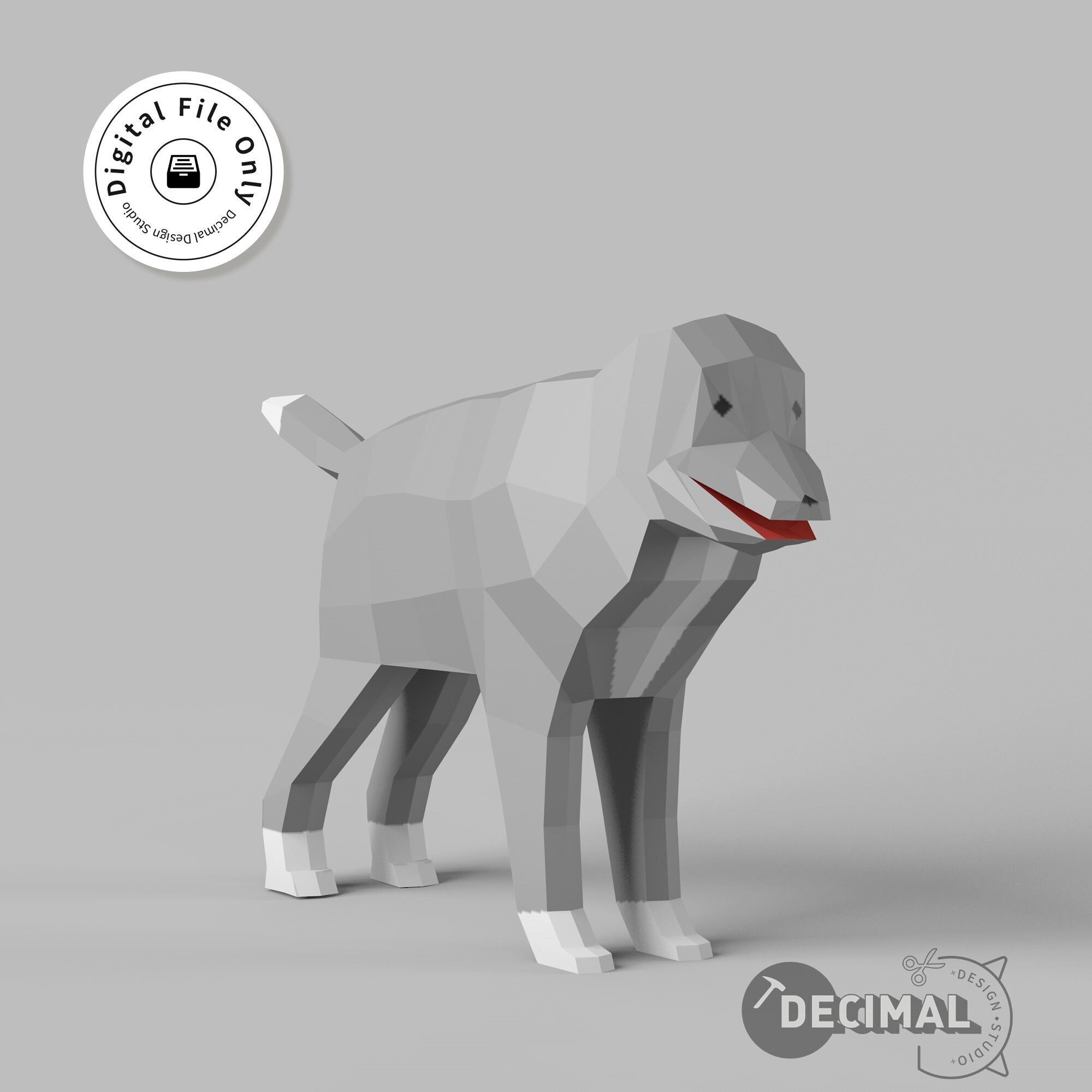 Low Poly Saintbernard | Low Poly Saintbernardr 3D Model | Dog STL 3D ...