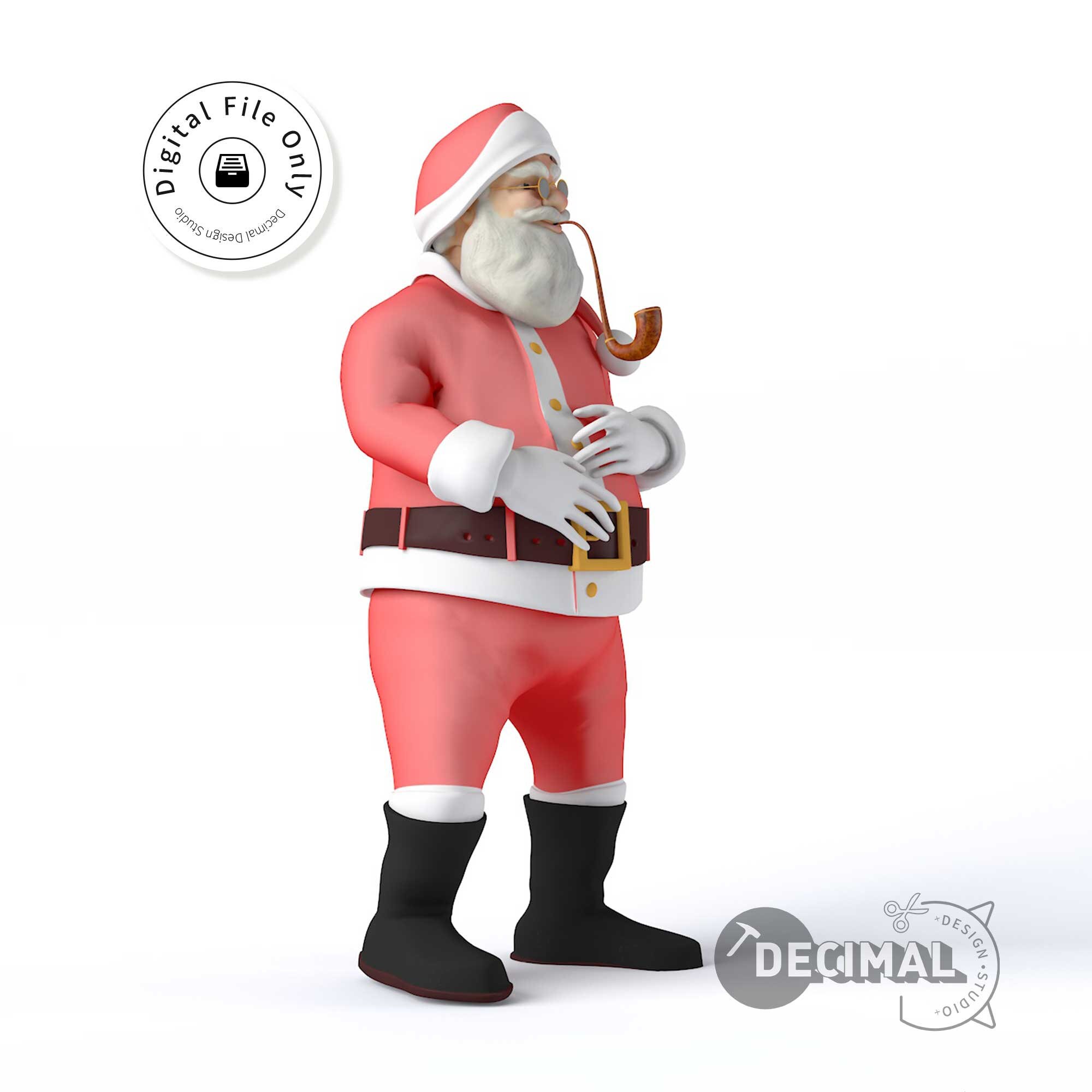 Santa Claus 3D Print Model (STL File) - Etsy