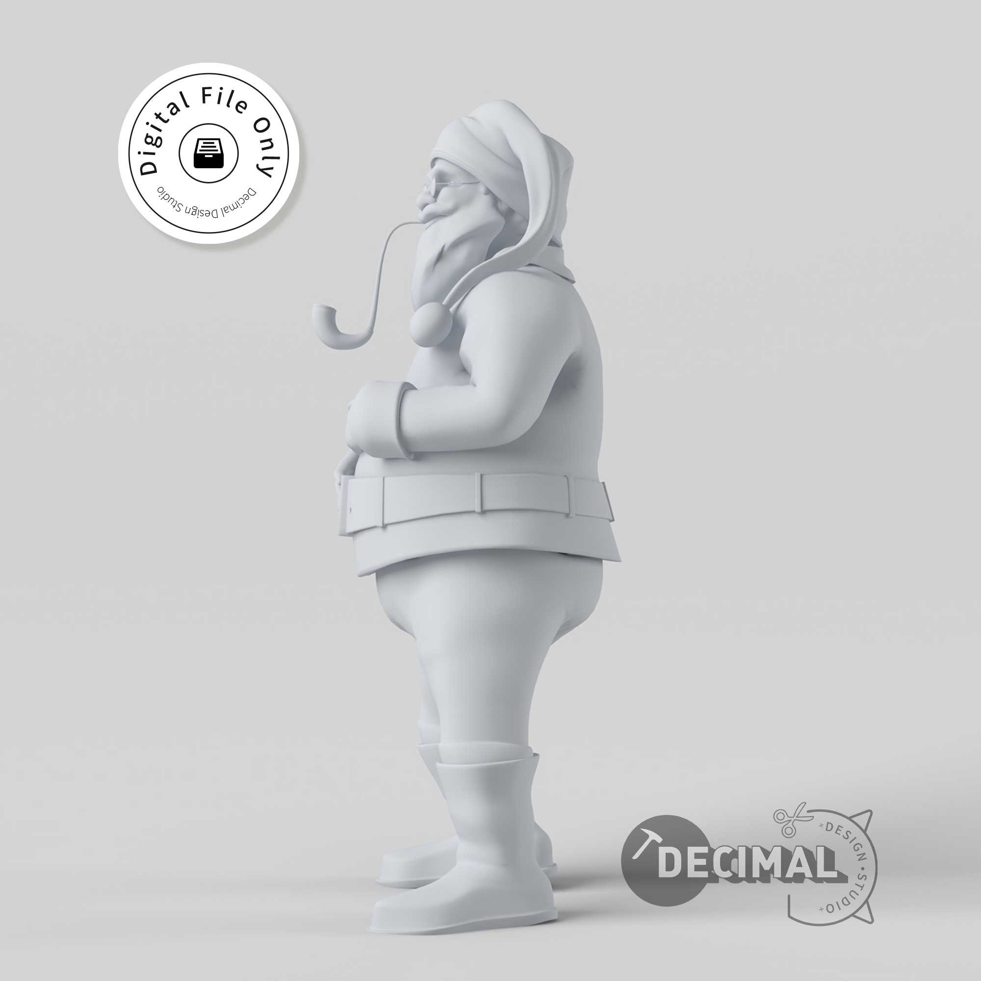 Santa Claus 3D Print Model (STL File) - Etsy