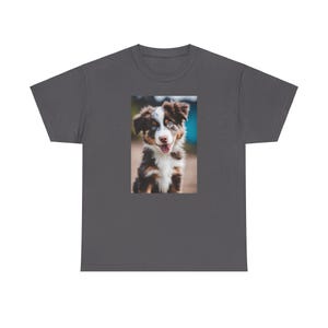 Australian Shepherd Puppy Colorful Tee, Dog Themed T-shirt, Dog Owner ...