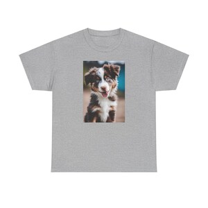 Australian Shepherd Puppy Colorful Tee, Dog Themed T-shirt, Dog Owner ...