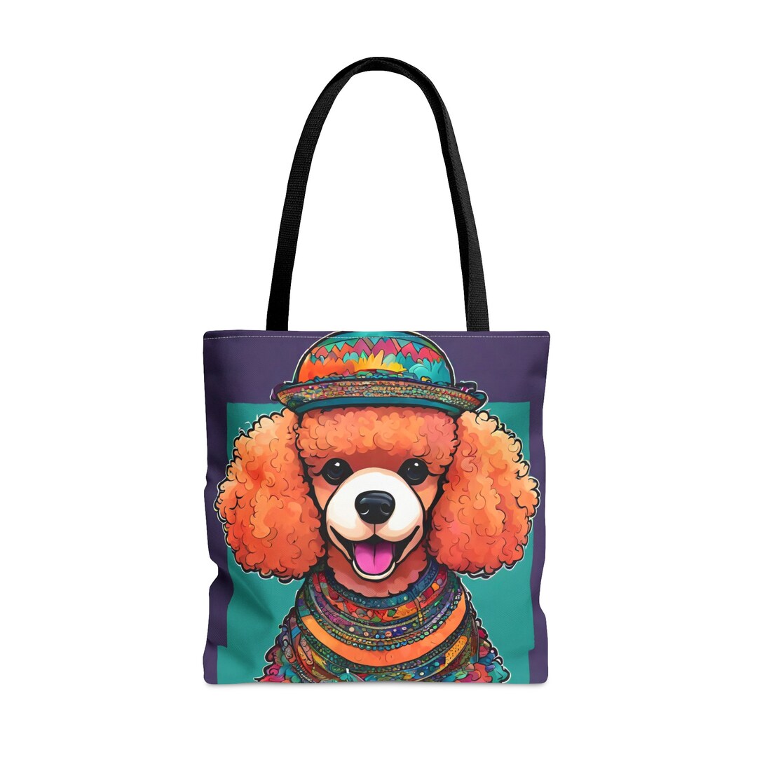 Poodle Tote Bag With a Retro Look - Woof-tastic! - Etsy