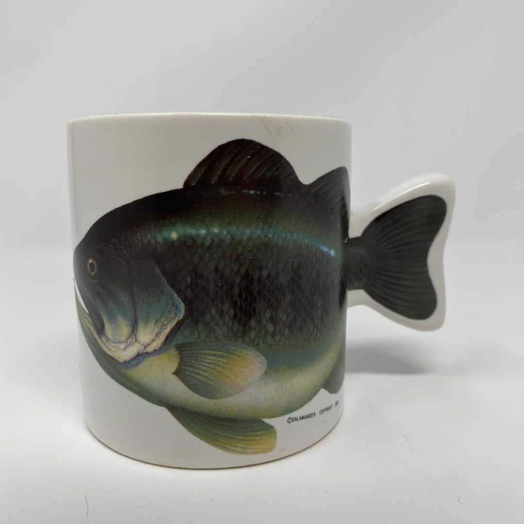 Vintage Large Mouth Bass Fish Tail Coffee Mug 1990 Salamander - Etsy