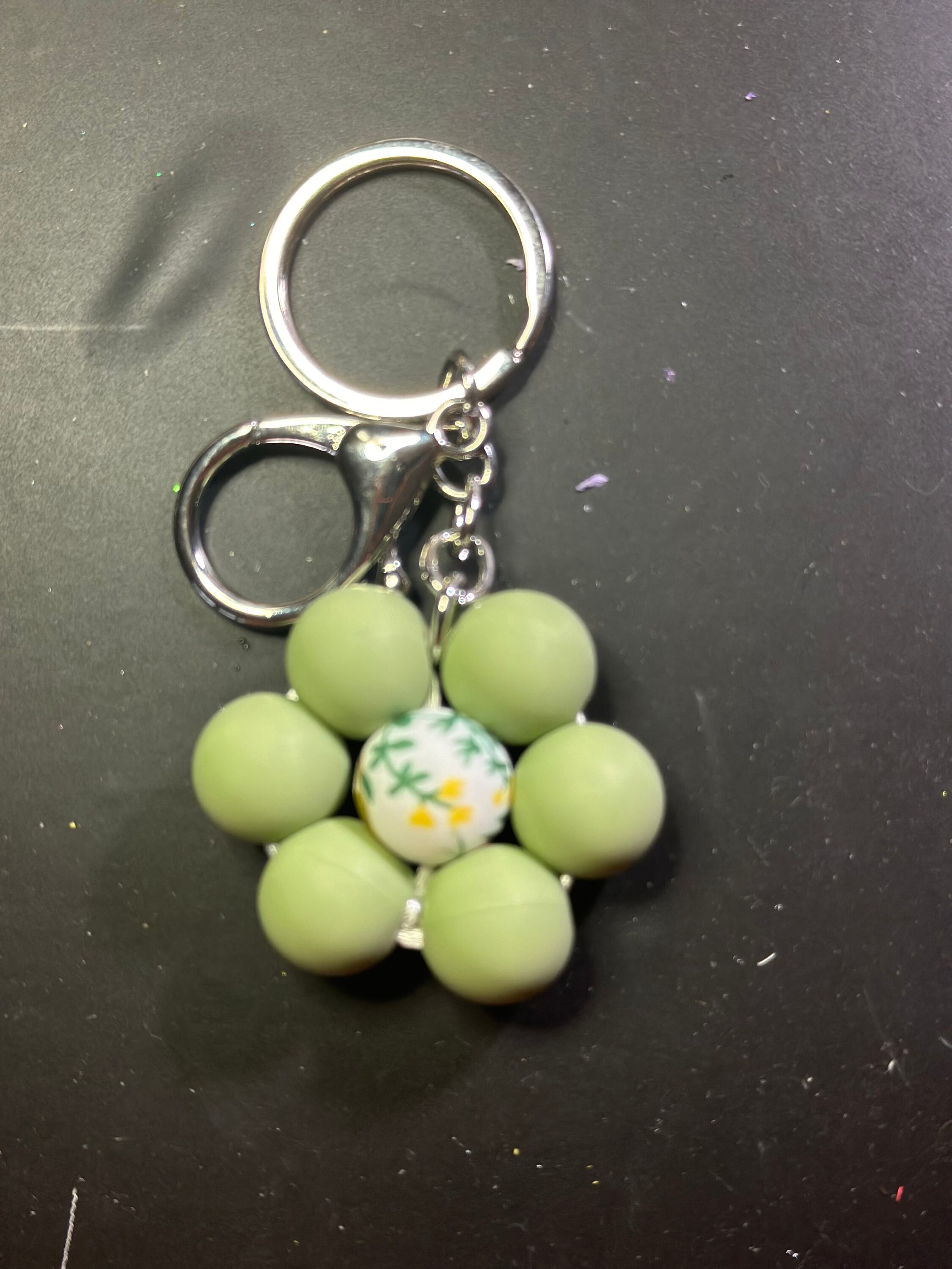 Flower Bead Key Chain - Etsy