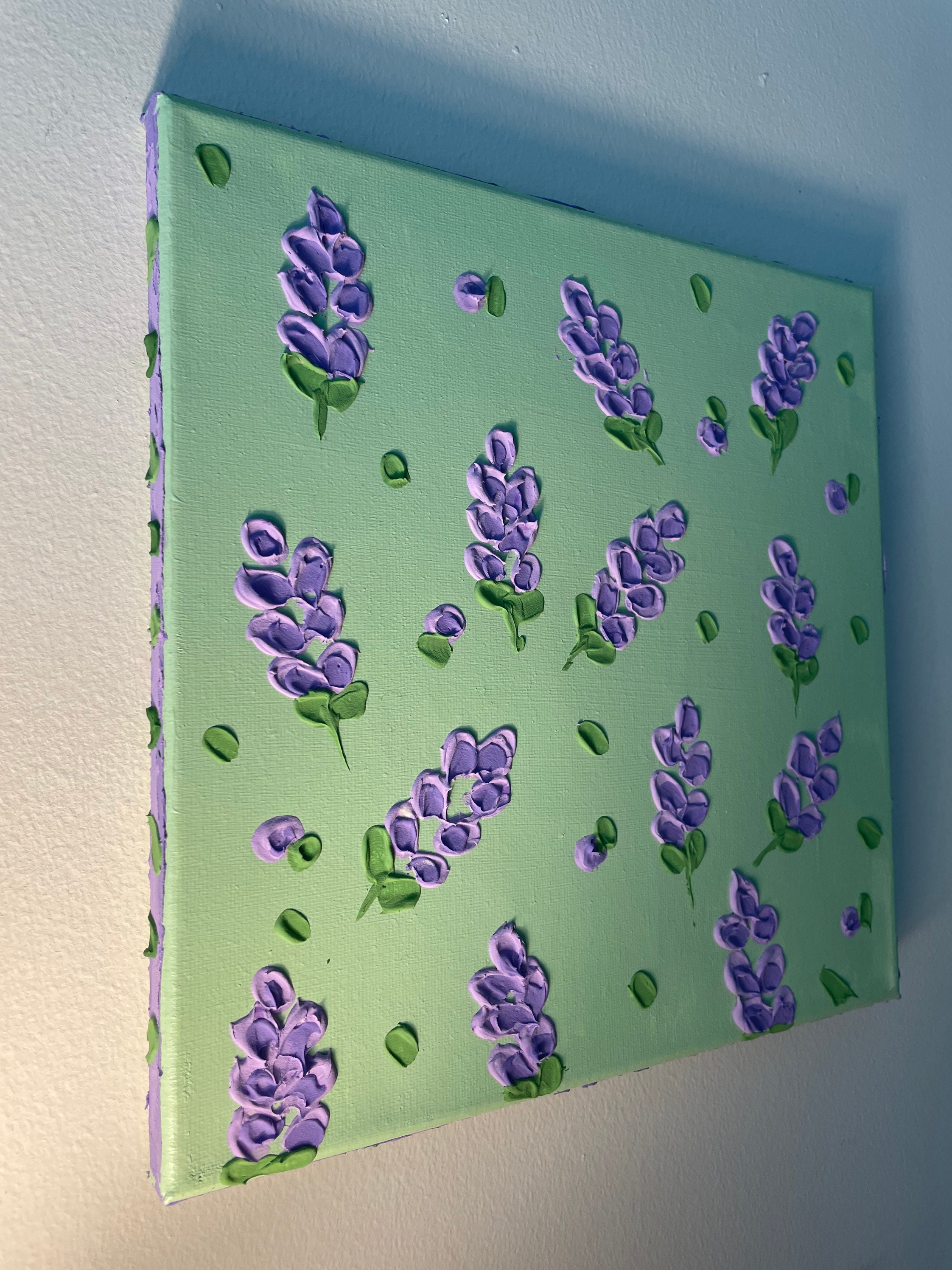 3D Modeling Paste Floral Lavender Canvas Art - Etsy