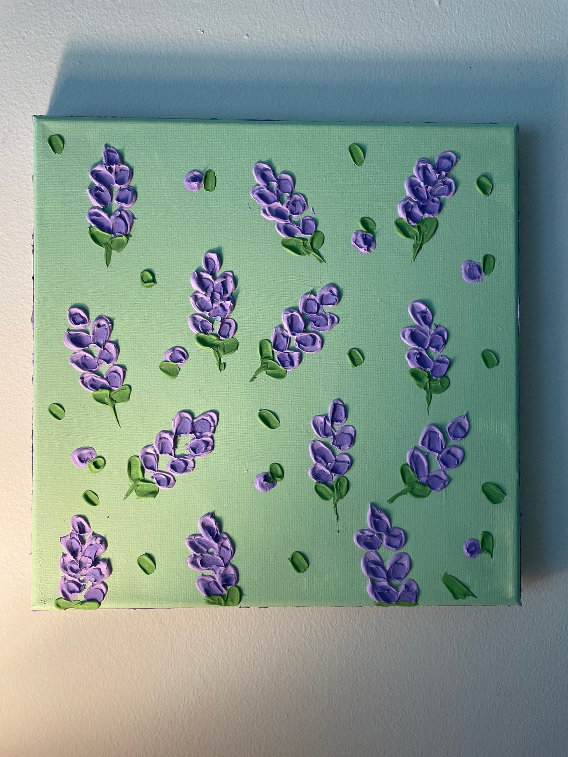 3D Modeling Paste Floral Lavender Canvas Art | Etsy