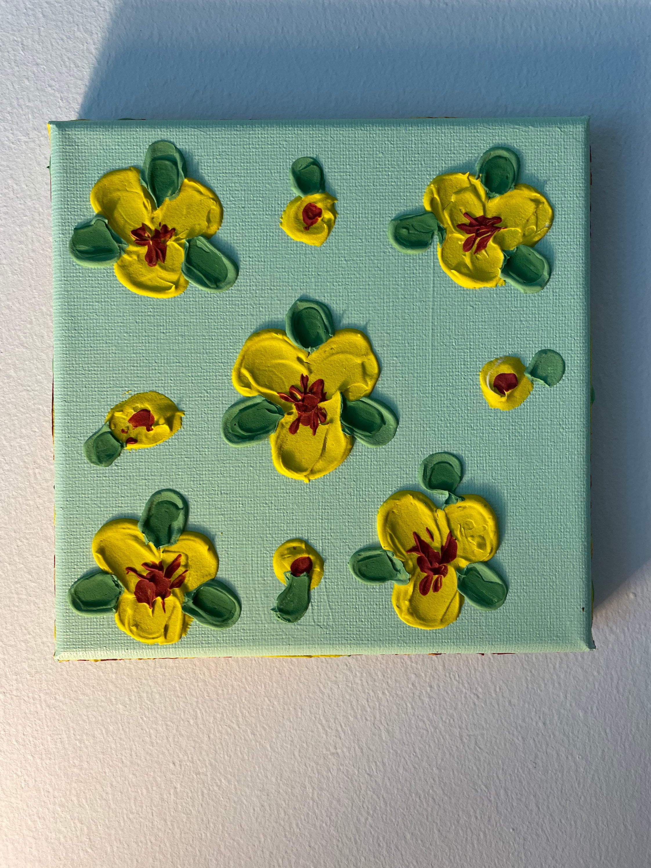 3D Modeling Paste Floral Pansy Canvas Art - Etsy