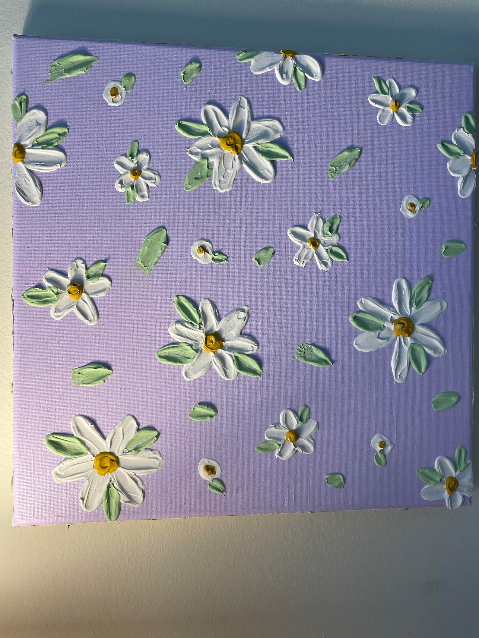 3D Modeling Paste Floral Daisies Canvas Art - Etsy