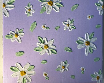 3D Modeling Paste Floral Lavender Canvas Art - Etsy