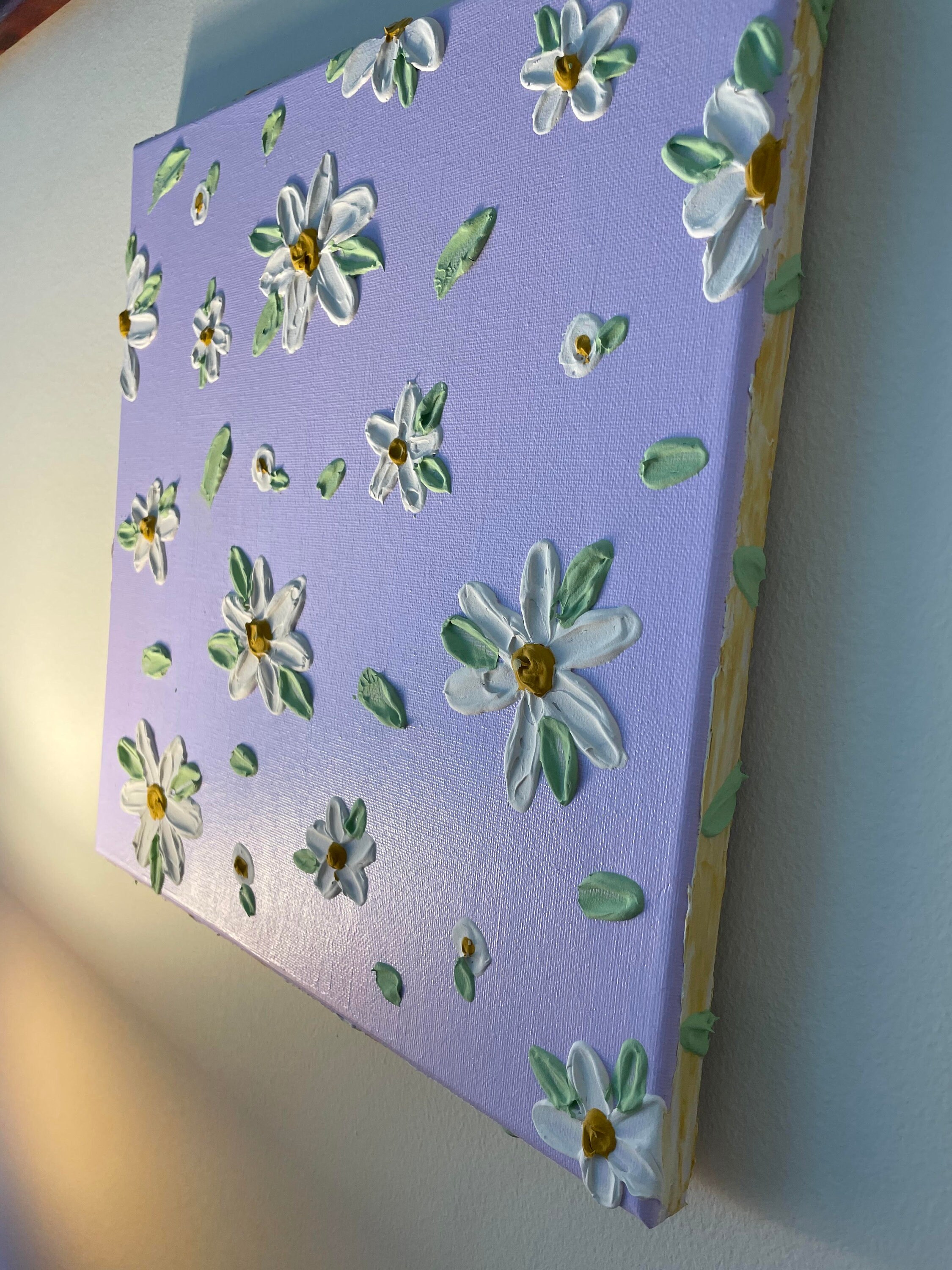 3D Modeling Paste Floral Daisies Canvas Art - Etsy