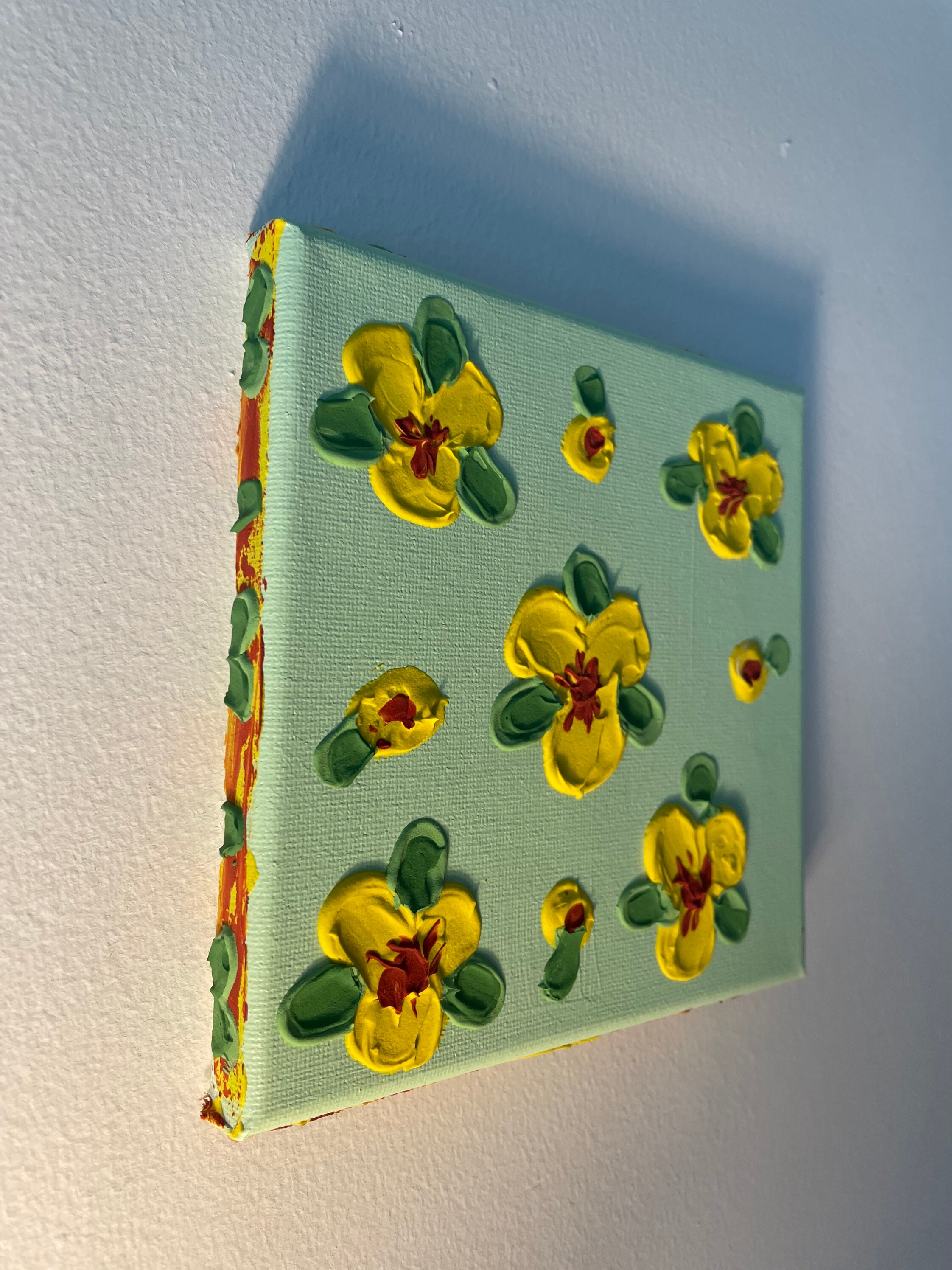 3D Modeling Paste Floral Pansy Canvas Art - Etsy