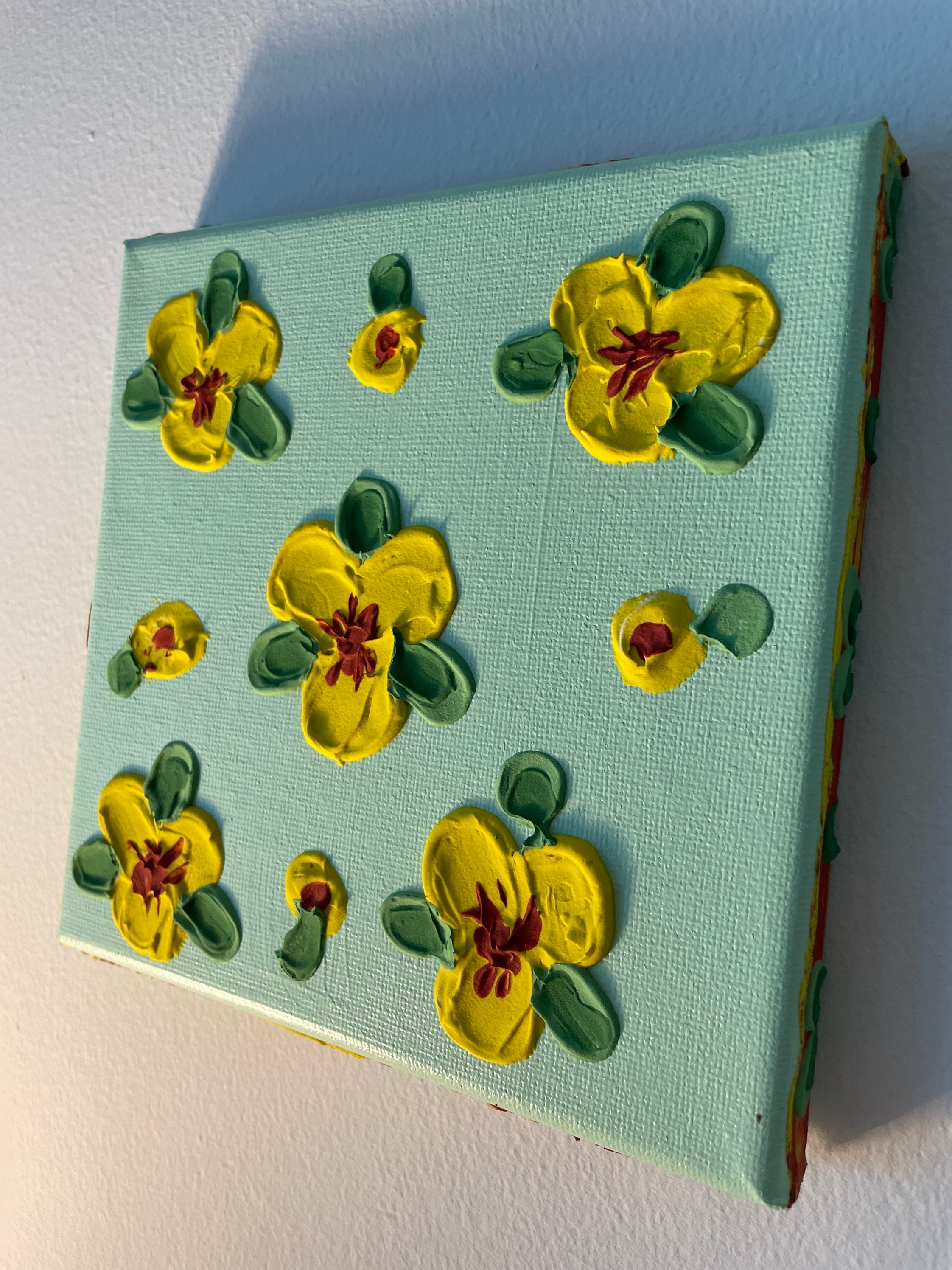 3D Modeling Paste Floral Pansy Canvas Art - Etsy