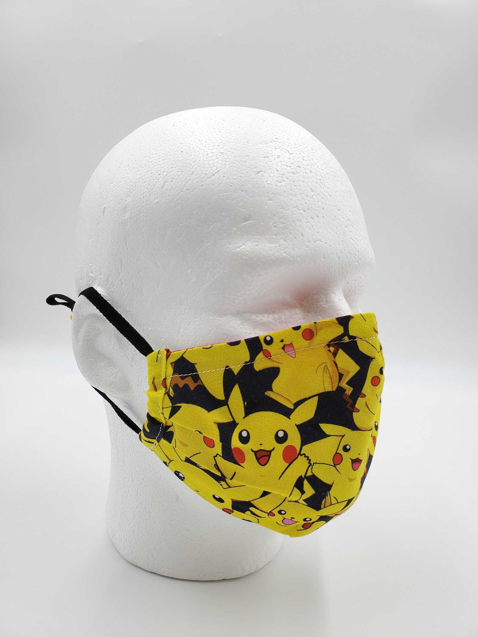 Pikachu-pokemon Face Mask Reusable Mask Reversible Washable | Etsy