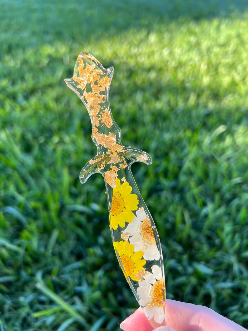 Resin Dagger Floral Resin Witch Dagger Resin Gift - Etsy