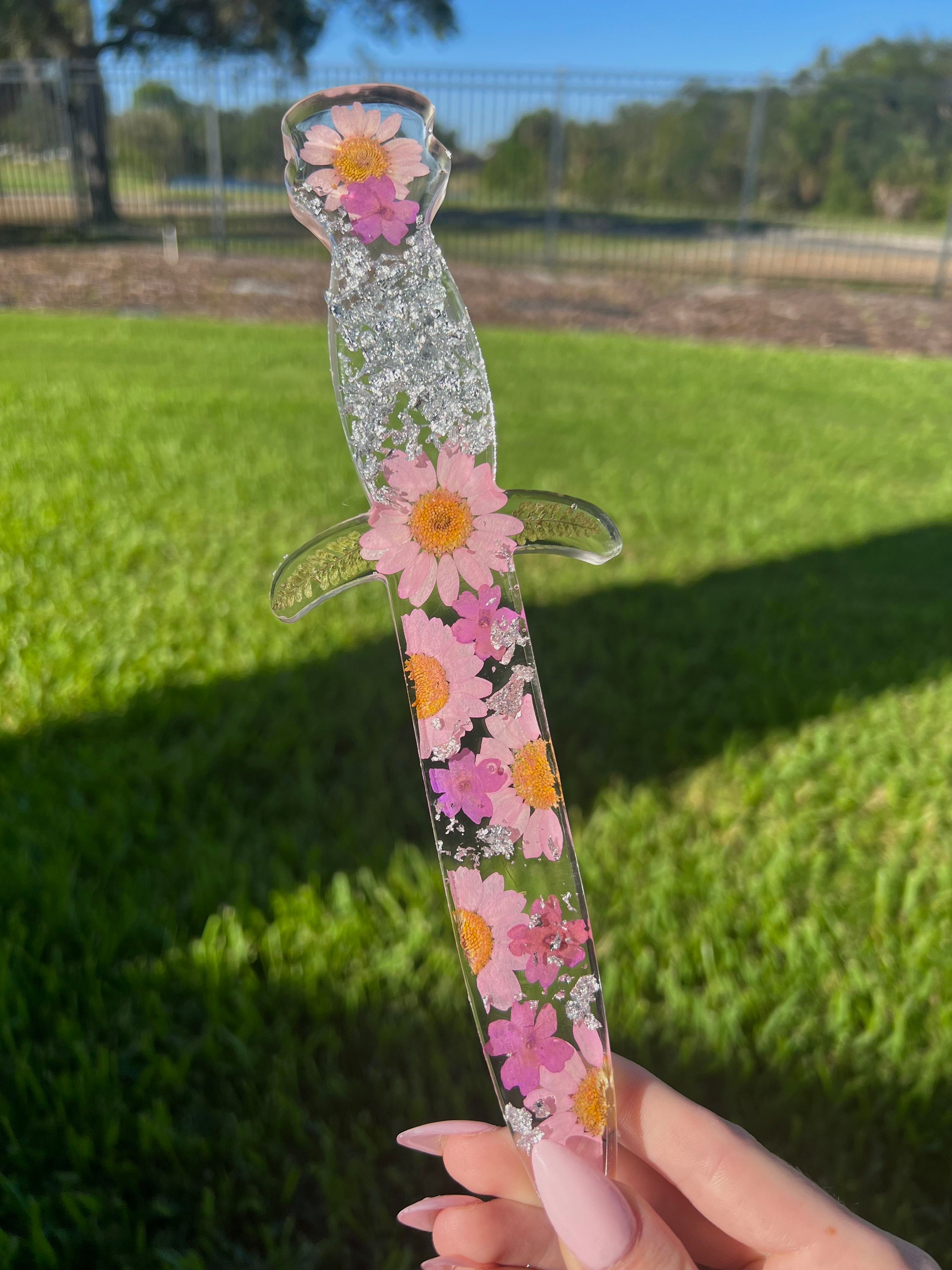 Resin Dagger Floral Resin Witch Dagger Resin Gift - Etsy