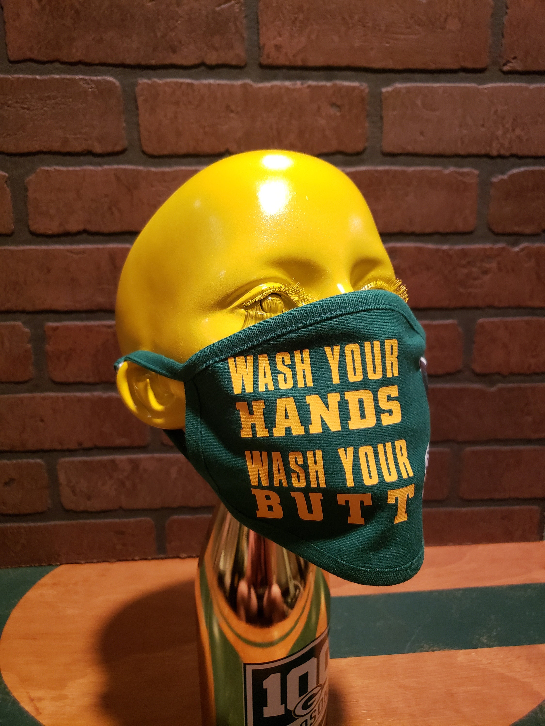 Davante Adams "wash Your Hands, Wash Your Butt" Green Bay Packers Mask ...