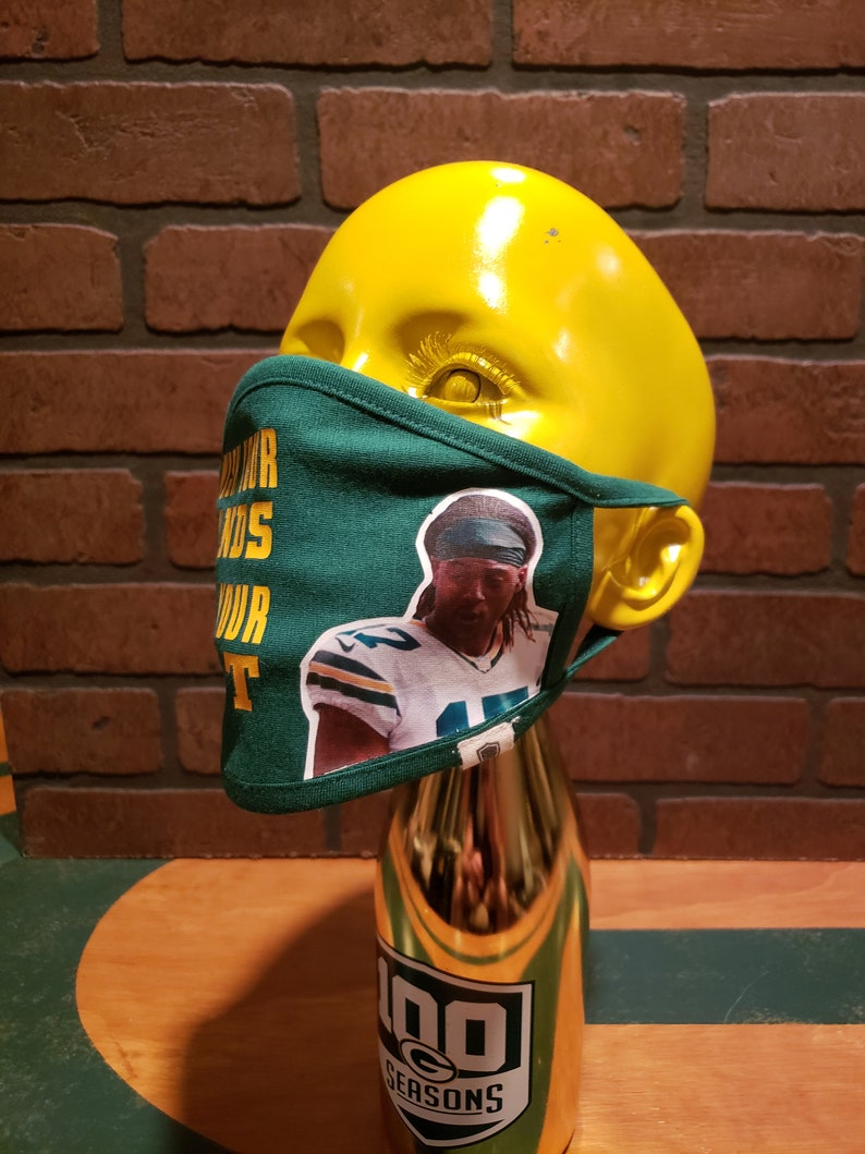 Davante Adams "wash Your Hands, Wash Your Butt" Green Bay Packers Mask ...