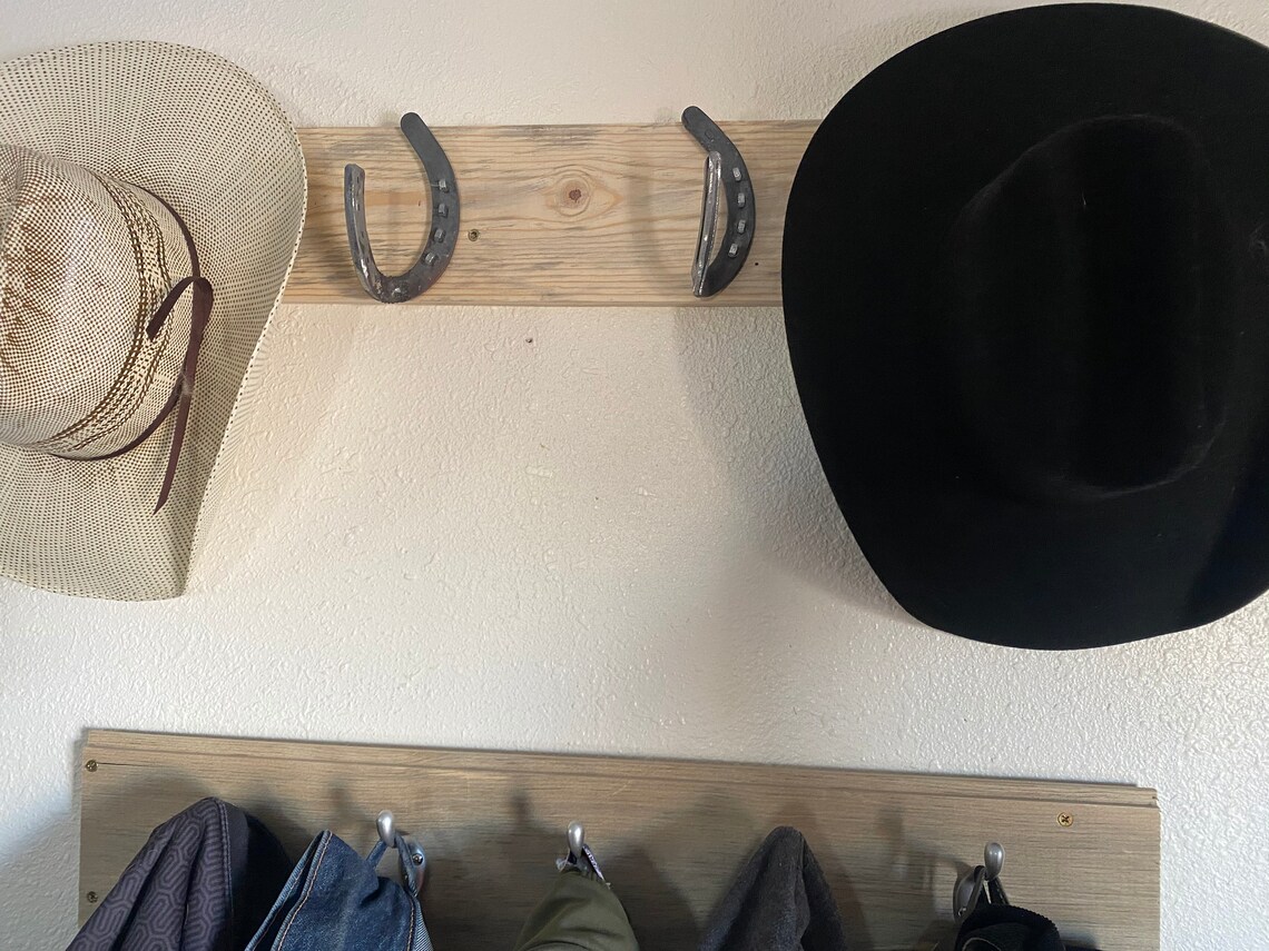 Horseshoe Coat and Hat Rack - Etsy